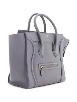 Celine Luggage Bag Grainy Leather Mini Tote - Grey