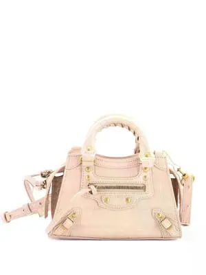 Balenciaga Neo Classic City Nano Crossbody Bag Crocodile Embossed Leather - Neutrals