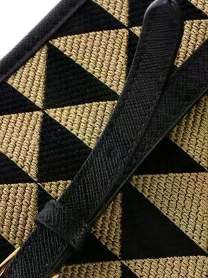 Prada Symbole Jacquard Small Tote Bag - Black