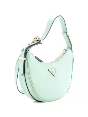 Prada Arque Half Moon Leather Mini Hobo Bag - Green