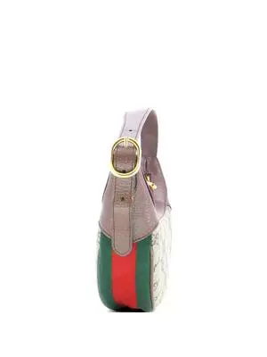 Gucci Ophidia Gg Coated Canvas Half Moon Bag - Brown