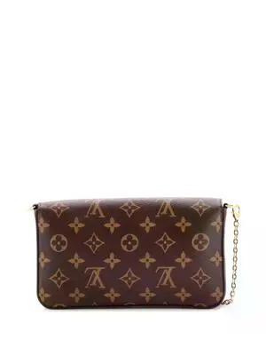 LOUIS VUITTON Felicie Pochette Monogram Canvas Crossbody Bag - Brown
