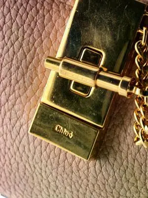 Chloé Drew Mini Leather Crossbody Bag - Pink