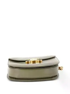 Celine Triomphe Besace Clea Chain Flap Bag - Green