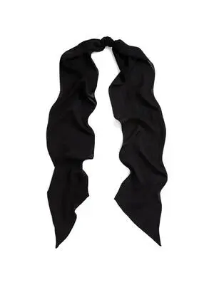 Ralph Lauren Embroidered-logo Narrow Scarf - Black