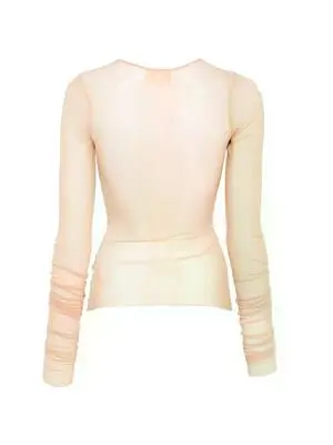 Patrizia Pepe Ruched Sleeve Top