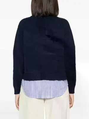 Ralph Lauren Layered-effect Sweater With Gold Button Detail