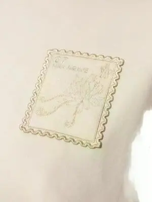 Moncler Embroidered-patch T-shirt - Neutrals