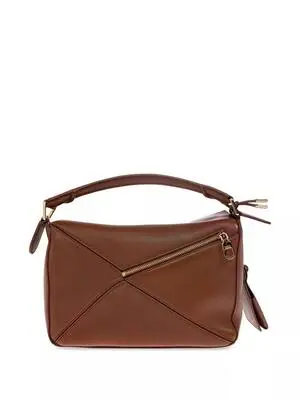 Loewe Small Puzzle Leather Tote - Brown