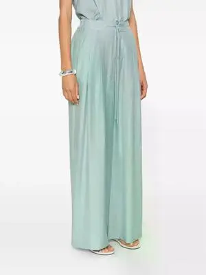 ELEH Drawstring Wide-leg Trousers - Blue