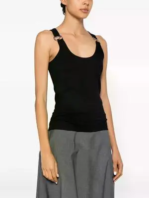 Coperni Ring-detail Ribbed Top - Black