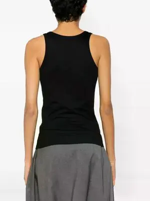 Coperni Ring-detail Ribbed Top - Black