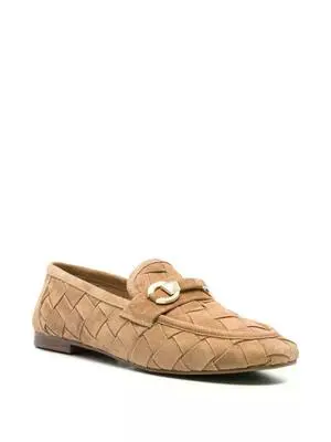 SERGIO MORETTI FIRENZE Woven Suede Loafers