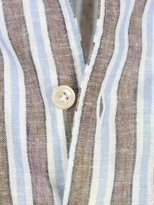 LUIGI BORRELLI Striped-pattern Shirt - Brown