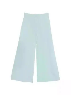 D.exterior Fine-knit Wide-leg Trousers - Blue