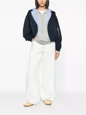 Liu Jo Zip-up Hooded Bomber Jacket - Blue