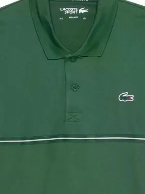 Lacoste Logo-patch Striped-detail Polo Shirt