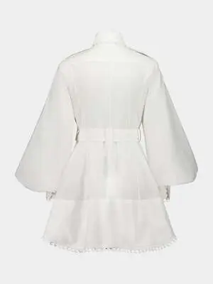 Zimmermann Illuminate Utility Mini Dress - White