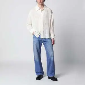Our Legacy Third Cut Jeans In Digital Aurora Print - Blue