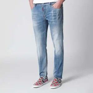 Dsquared2 Skater Light-wash Stretch Denim Jeans - Blue
