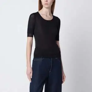 LEMAIRE Trompe-l'oeil Viscose And Silk Top - Blue