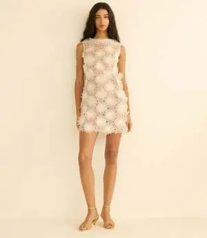 DÔEN Adelia Floral Cutwork Mini Dress