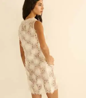 DÔEN Adelia Floral Cutwork Mini Dress