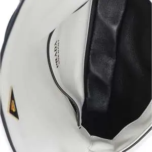 Prada Smooth Calfskin Triangle Logo Flap Bag - White