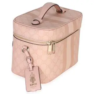 Gucci Gg Supreme Monogram Savoy Vanity Case - Pink