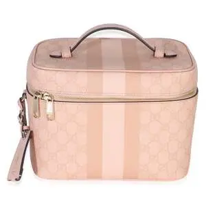 Gucci Gg Supreme Monogram Savoy Vanity Case - Pink