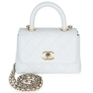 CHANEL Coco Handle Clutch With Chain