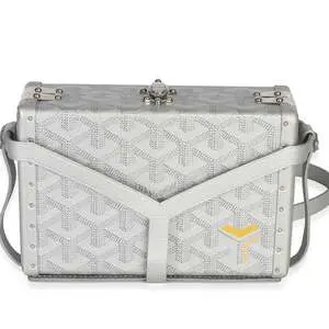 Goyard Ine Canvas Minaudiere Trunk - Silver