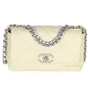 CHANEL Light Quilted Lambskin Medium 19 Flap Bag