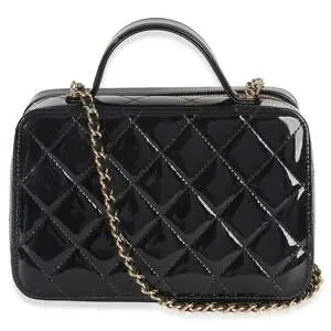 Chanel Quilted Top Handle Vanity With Chain