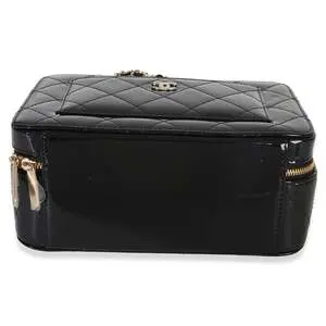 Chanel Quilted Top Handle Vanity With Chain