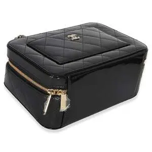 Chanel Quilted Top Handle Vanity With Chain