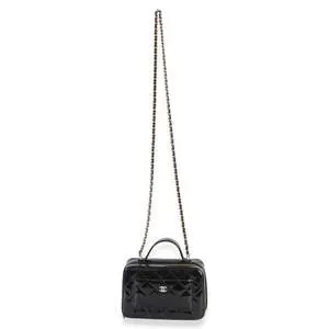 Chanel Quilted Top Handle Vanity With Chain