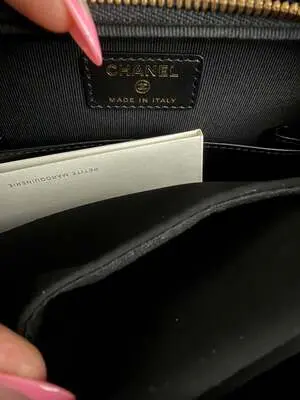 Chanel Quilted Top Handle Vanity With Chain