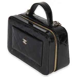 Chanel Quilted Top Handle Vanity With Chain