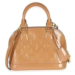 LOUIS VUITTON Monogram Vernis Alma Bb - Tan