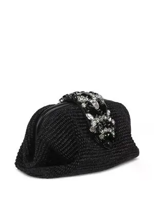 GEDEBE Crystal-embellished Woven Clutch