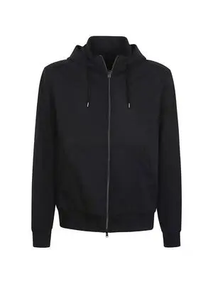 Herno Zip-up Jacket With Drawstring Hood - Black