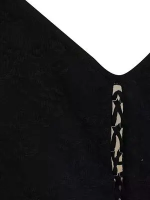 Alexander McQueen Floral-jacquard Lace-up Top