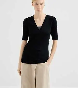 Brunello Cucinelli Stretch-cotton Monili-detail T-shirt