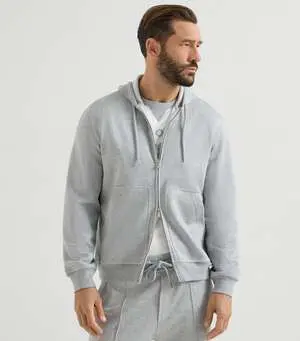 Brunello Cucinelli French Terry Zip-up Hoodie - Grey