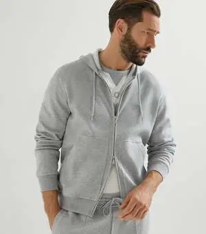 Brunello Cucinelli French Terry Zip-up Hoodie - Grey