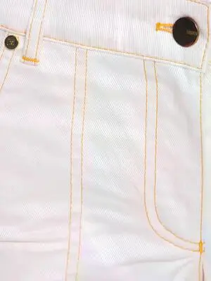 Escada Topstitched Pocketed Jeans