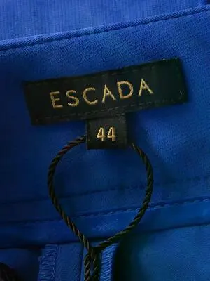 Escada High-waisted Trousers With Gold Clasp Detail