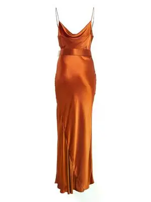 NICHOLAS Cowl-neck Belted Dress