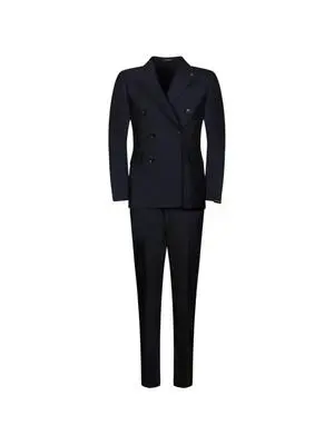 Tagliatore Double-breasted Wool Suit - Blue